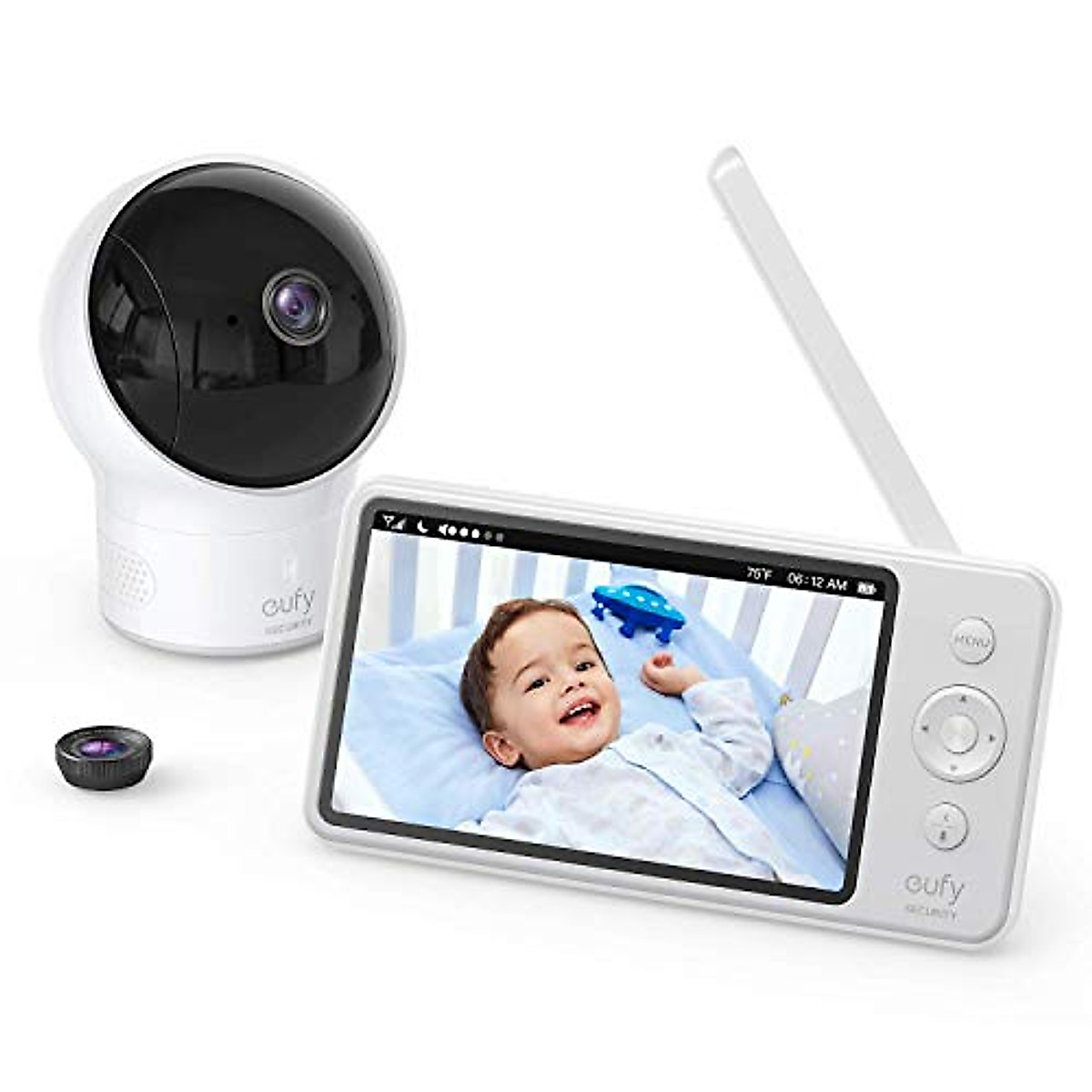 Video Baby Monitor, eufy Security Video Baby Monitor with Camera and Audio, 720p HD Resolution, Ideal for New Moms, 5 inch Display, 110° Wide-Angle Lens Included, Night Vision(Renewed)