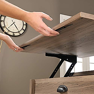 Sauder Harbor View Lift Top Desk, Salt Oak finish