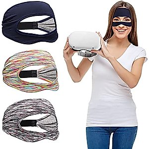 Crossmeta VR Masks Sweat Band Oculus Go Quest 2 Facemask Use for Workouts Supernatual (3pcs)