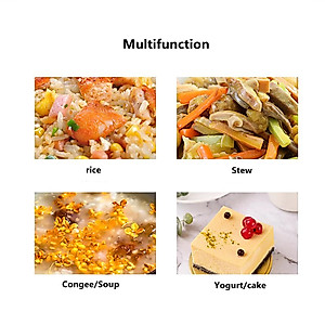 N / B 3l Low Sugar Rice Cooker, Portable Mini Slow Cooker, Thickened Inner Tank, Precise Temperature Control, 24-Hour Appointment, Suitable for Rice, Soup, Cake