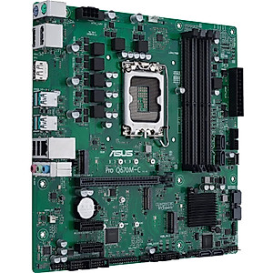 NVMe SSD M.2 slots,4 ASUS Pro Q670M-C-CSM LGA 1700 (Intel 12th Gen & Intel vPro) mATX Motherboard (PCIe 4.0, DDR5 4800, 2xNVMe SSD M.2, USB 3.2 Gen 2, ASUS Boot), Black