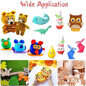 UPINS 1000pcs Wiggle Eyes with Eyelashes Self Adhesive Googly Eyes for DIY Craft 6 mm 8 mm 10 mm 12 mm Mixed Packaging and Multi Assorted Colors