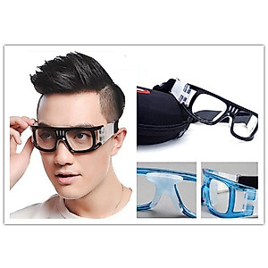 Runspeed Unisex Sports Glasses Anti-Fog Protective Safety Goggles with Adjustable Strap for Basketball Football Hockey Rugby Baseball Soccer Volleyball and More (Black84)