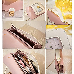 Girls Chain Shoulder Bag,Princess Bag,Chain Handbags,Chain Detachable Three-Layer Mezzanine Shoulder Bag for Little Girls Gift Idea Birthday Christmas(Stars Pink)