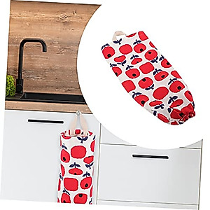 Zerodeko 4pcs garbage bag storage bag grocery store bag holder plastic bag storage organizer grocery sack holder bag holder for plastic bags trash bag holder storage rack fabric hanging