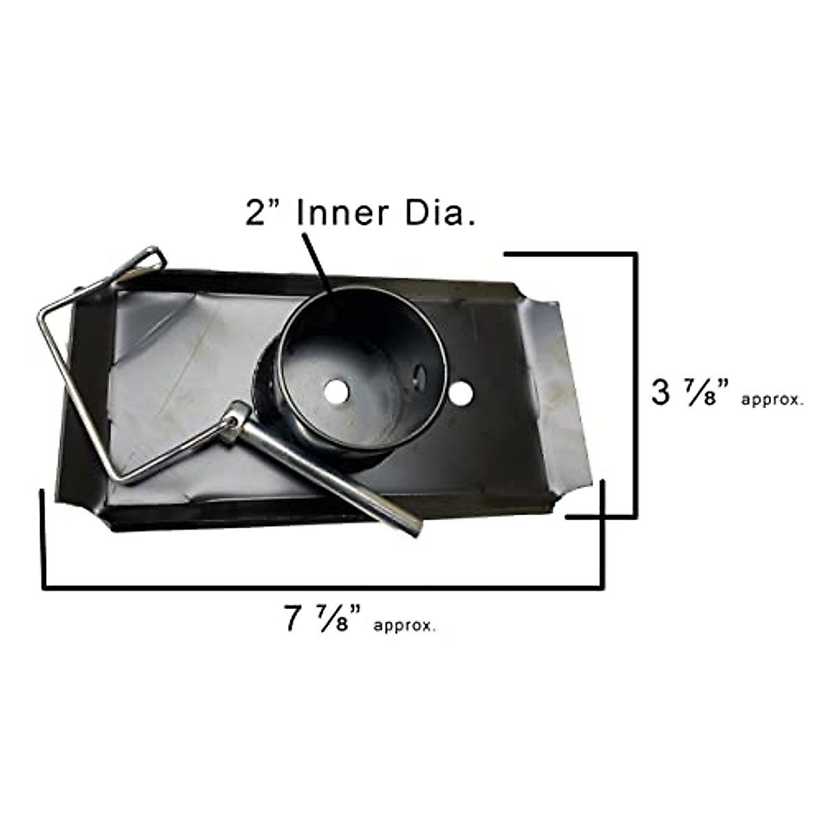 Class A Customs | Black Powder Coated Steel RV, Camper, Trailer Foot Pad and Pin, Sand Pad | Quantity One (1)