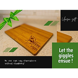 Greenrex Charcuterie Boards, Cheese Board, Shark Coochie Board, White Elephant Gifts, Cutting Boards for Meat, Serving Board (13,75"/ 9,75"/ 0.63") One Size