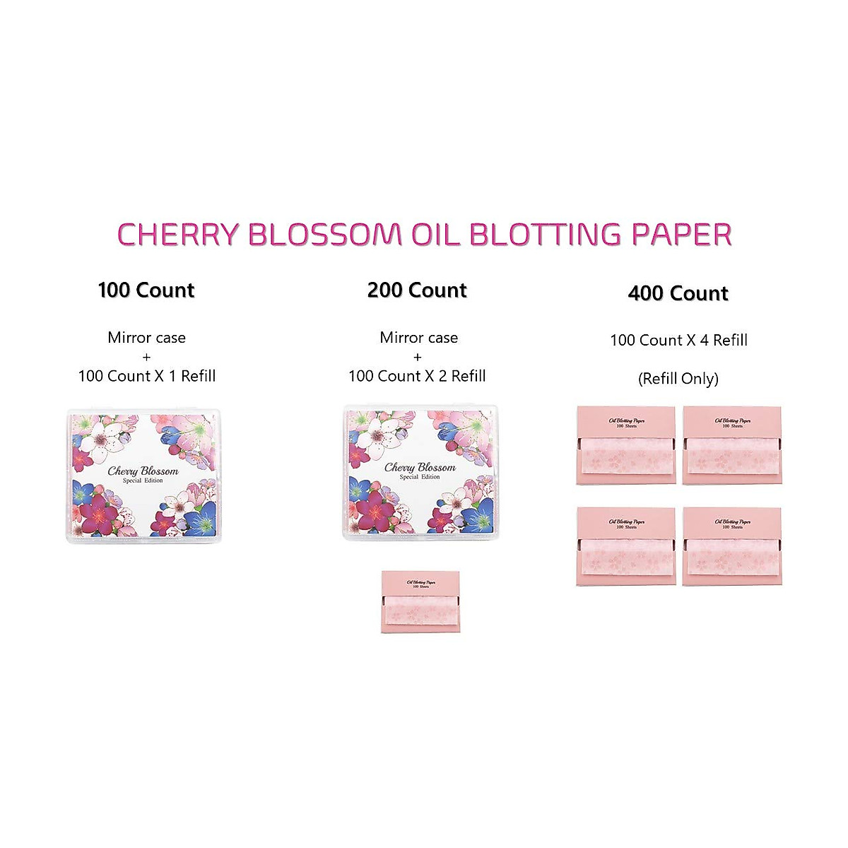 [varuza] Biodegradation Natural Hemp Face Oil Blotting Paper with Mirror Case and Refills