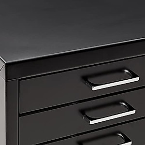 Safco Products Flat File for 42" W x 30" D Documents, 5-Drawer (Additional Options Sold Separately), Black