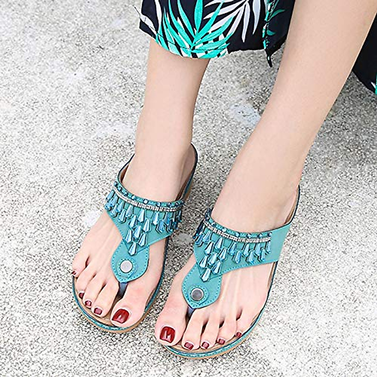 justHIGH Women's Sport Flip Flops Comfort Casual Thong Sandals Outdoor Platform Wedge Sandals Casual Shoes