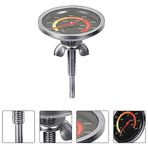 YARDWE Meat Temperature Gauge 2pcs Thermometer Temperature Gauge Temperature Meter Temperature Indicator Household Barbecue Tool Stainless Steel Oven Temperature Monitor