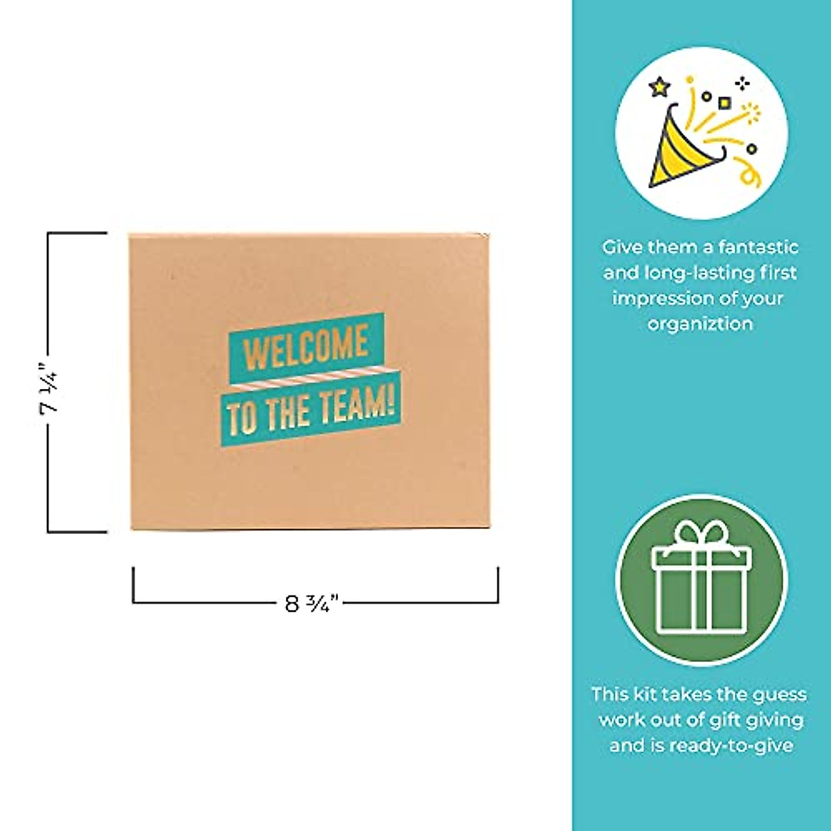 Cheersville New Employee Welcome Gift Set Kit - Signable Certificate, Small Bound Journal, Blue Ink Retractable Ballpoint Click Pen, 6 Praise Cards, Breath Mints