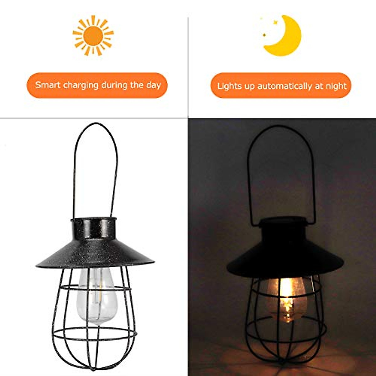 Led Light Decor, Automatical Solar Hanging Light, Waterproof for Home Decoration Gardens, Courtyards, Porches