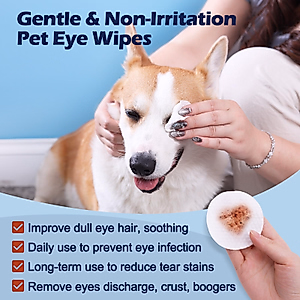 UNIPUP Dog Eye Wash & Eye Drops and Dog Eye Wipes Kit