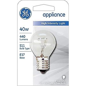 GE 35156 40W High Intensity Clear Appliance Light Bulb - Quantity 10