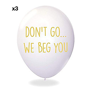 Office Leaver Going Away Funny Balloons - Pack of 12 Premium White And Black Balloons - Perfect For A Colleague Or Co-Worker
