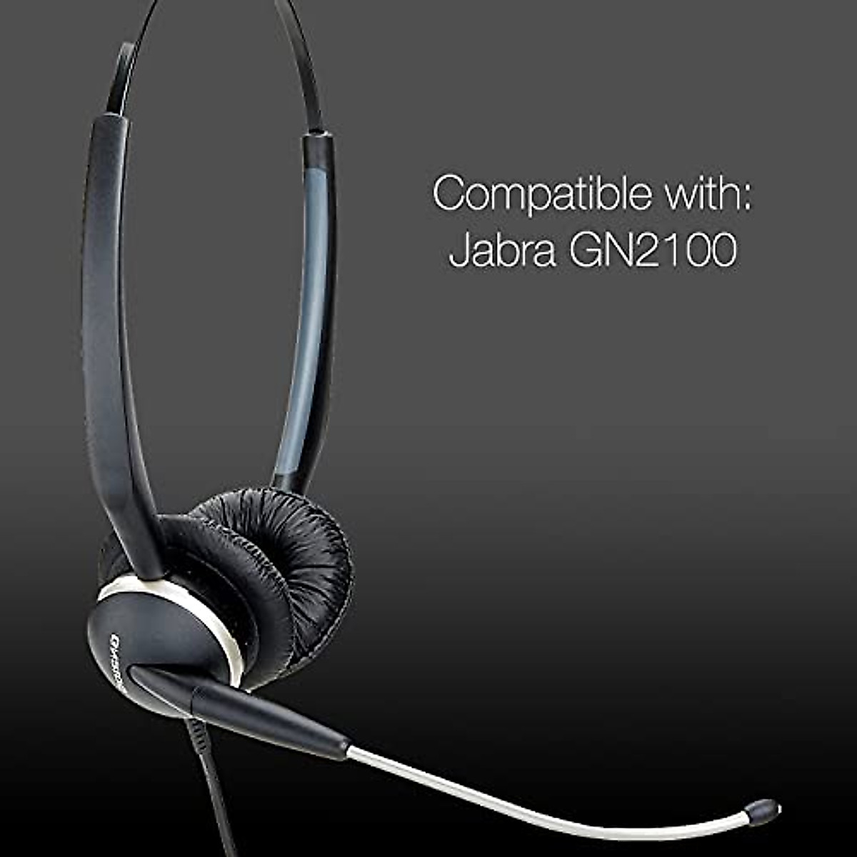 Global Teck Leatherette Ear Pads 3-Pack - for Plantronics CS50, CS55, CS60 Cordless - Jabra/GN 2100, 2110, 2124, 2125, 9300, 9330, 9350 - Mitel Headset - 5330, 5340, 5360-67063-01, 14101-08