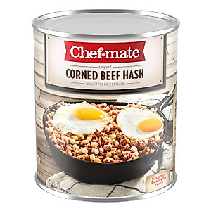 Chef-mate Corned Beef Hash, Canned Food and Canned Meat, 6 lb 11 oz (#10 Can Bulk)