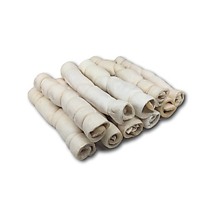 Top Dog Chews – 9” – 11” Beef Cheek Rolls, 10 Pack, Long Lasting Dog Bones for Aggressive Chewers, Rawhide Free Dog Treats