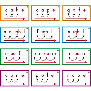 Really Good Stuff Tap and Blend Long Vowel Cards - 168 Cards