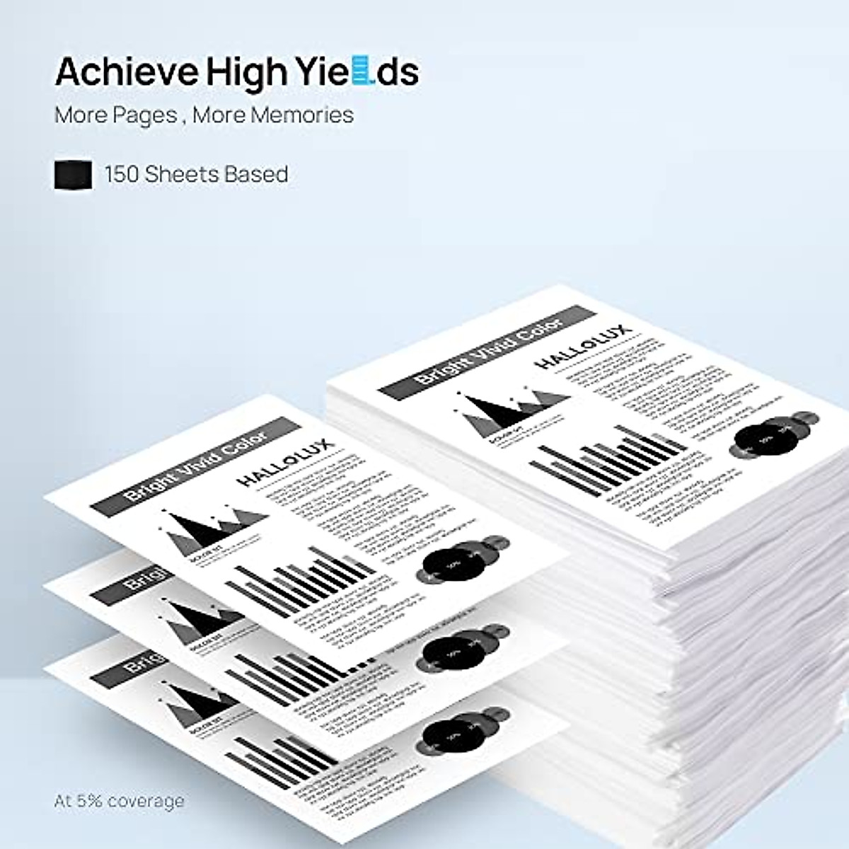 HALLOLUX PC501 Black Compatible Fax Cartridge for Brother PC501 PC-501 to use with Brother FAX 575 FAX 888 Fax Printers (2 Black)