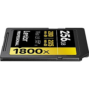 Lexar Gold Series Professional 1800x 256GB UHS-II SDXC Memory Card, 2-Pack