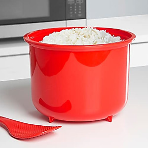 Sistema Microwave Collection Rice Cooker, 87.2 oz./2.6 L, Red