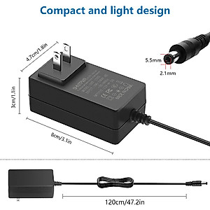 SHNITPWR 12V 2A 24W Power Supply Adapter 100V~240V AC to DC Converter 12V 2A 1.8A 1.5A 1.2A Universal Transformer W/ 10 Tips 5.5x2.1 5.5x2.5 5.5x3.0 6.3x3.0 4.8x1.7 4.0x1.7 3.5x1.35