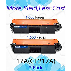 Compatible 2-Pack 17A CF217A Toner Cartridge for HP M102w M102a MFP M130a M130nw M130fn M130fw Printer (Black), by EasyPrint