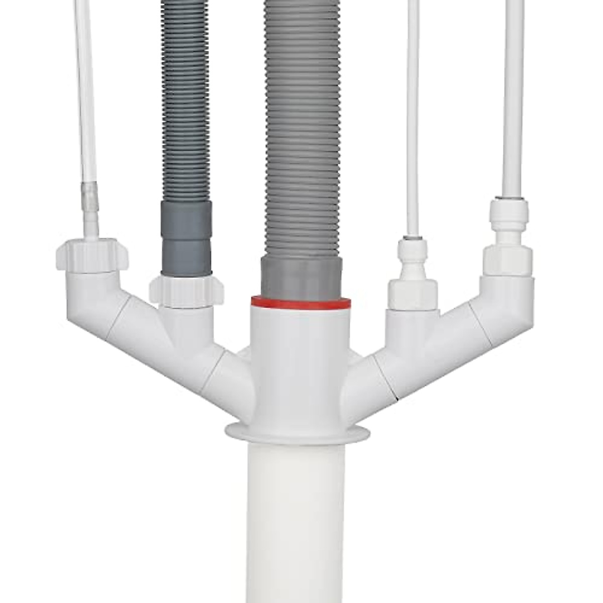 Kitchen Sink Sewer Drain Pipe Holder, Bathroom Wash Basin Y Type Drain Connection Purifier Drain Dishwasher Drain Multi-Channel Anti Odor Sewer, Drain Multi Channel Connector Multi Purpose Drain