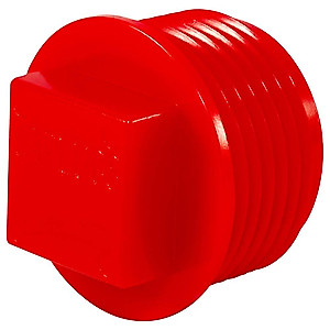 Caplugs P-68H P Series – Plastic Threaded Plug for NPT/NPS Pipe Fittings, 200 Pack, Red HD-PE, Thread Size NPT 3/4" Tapered & Straight, Temporary Seals, Thread Protection, Leak Prevention (99191158)