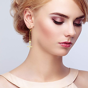 100pcs Hypoallergenic Earring Hooks, Leverback Earwire, Gold Plated Brass Earrings Making Findings CF190-15mm Long (50 Gold & 50 Silver)