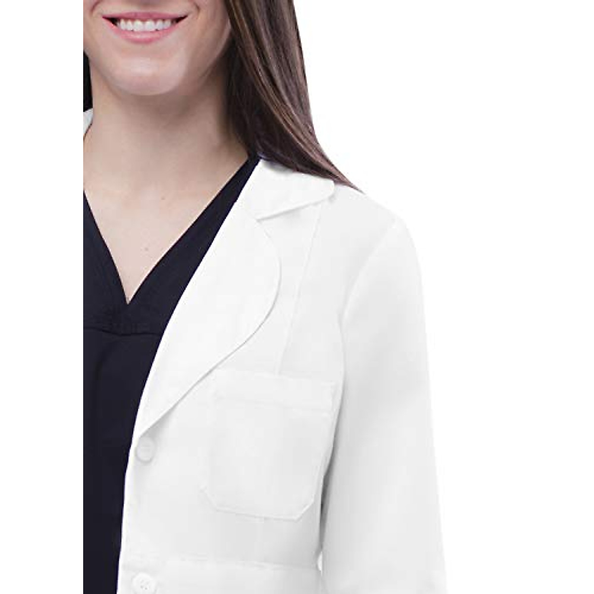 Adar Universal Lab Coats for Women - Belted 33" Lab Coat - 2817 - White - M
