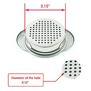 Can Strainer - Tuna Strainer - Food Grade 304 (18/8) Stainless Steel, Dishwasher Safe, Food Strainer, Can Colander, Easy To Clean, Eco-friendly