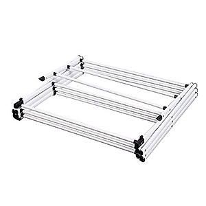 FKUO Household Indoor Folding Clothes Drying Rack, Dry Laundry and Hang Clothes,Towel Rack for Storage (White)