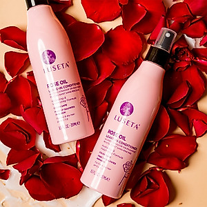 Luseta Rose Oil Leave in Conditioner for Fine & Dry Hair,Nourishing,Moisture,Volume,Silicone-Free,8.5Fl Oz