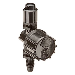 Rain Bird MSQ2PKS Drip Irrigation 10-32 Threaded Micro Nozzle, 0-10' Spray Distance, 2-Pack, Quarter-Circle 90° Pattern, Black
