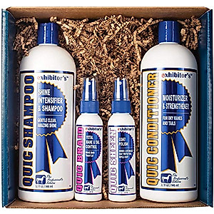 exhibitor's Quic Shampoo and Conditioner 64 Oz with Free Quic Braid and Quic Sheen Detangler