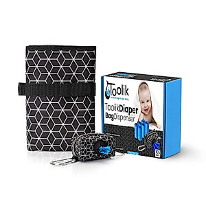 Toolik Baby Diaper Changing Pad X-Large Waterproof Mat and Diaper Bag Dispenser with 105 Disposable Unscented Waste Bags (7 Refill Rolls) for Baby and Toddler Poop or Dirty Clothes, Bundle