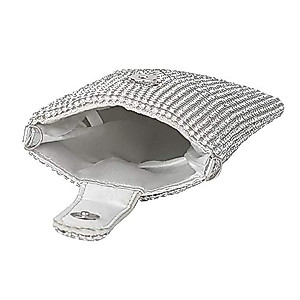 Happyera Bling Rhinestone Evening Handbag Cell Phone Purse Wallet Clutch Crossbody Bag - E