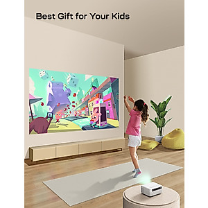 Mini Projector, YOTON Portable Phone Projector 1080P Supported, 6000 Lumens Brightness Home Projector Y3 Compatible with Fire Stick, HDMI, USB, PS5, Xbox, iOS, Android, Laptop