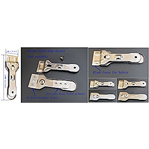 Cooktop Cleaning Scrapers 2Piece Set, Glass Ceramic Hob Cleaning Scrapers, with Spare Blades, Suitable for Glass Ceramic and Induction Cooktops, Window Glass Scrapers 2Pack