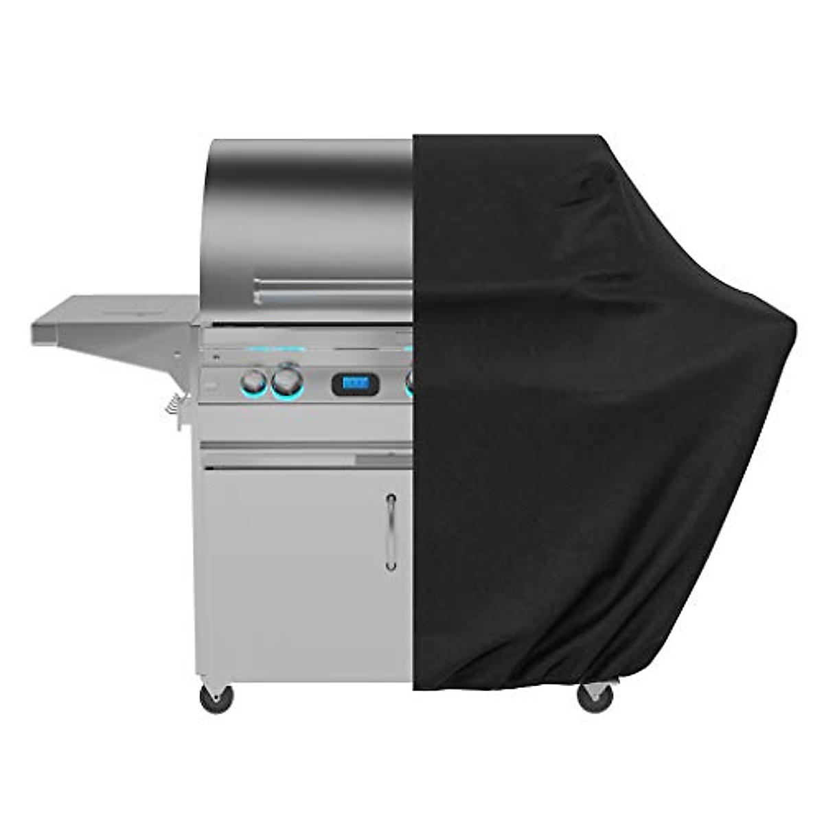 Amazon Basics Gas Grill Barbecue Cover, 60 inch /M, Black