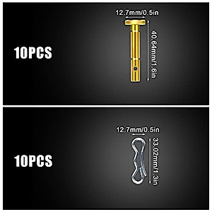 KINBOM 10pcs 1.8x0.5x0.2inch Shear Pins for Snowblower and 10pcs Cotter Pins Replacement Parts for 738-04124 & 714-04040 Snowblowers for MTDs Yard Machines Lawn Tractors