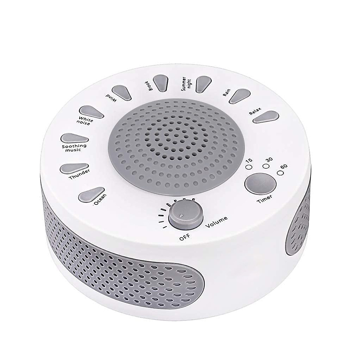 White Noise Machine Sleep Helper Sound Relaxation Machine Sleep Therapy Sound Machine with 27 Unique Natural Sounds, Sleep Disorders Noise Cancelling for Home, Office, Spa, Yoga, Kids