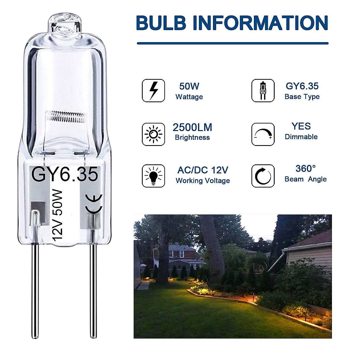 DUMILOO GY6.35 Light Bulbs, 12V Crystal Clear 2 Pin, T4 JC Bi-Pin Base G6.35 Capsule Bulb, Dimmable 2700K Warm White 2 Prong Light Bulb for Pendant Light, Microwave Oven, Table Lamp, 2Pack