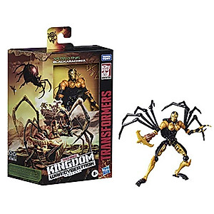 Transformers Toys Generations War for Cybertron: Kingdom Deluxe WFC-K5 Blackarachnia Action Figure - Kids Ages 8 and Up, 5.5-inch