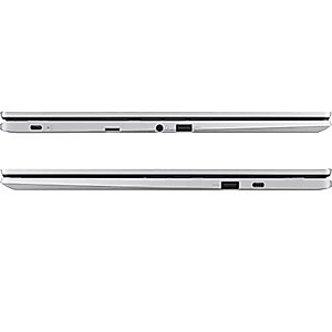 ASUS Chromebook 17.3" FHD Laptop Computer, Intel Celeron N4500 Processor up to 2.8GHz, 4GB LPDDR4 RAM, 32GB eMMC, WiFi 6, Bluetooth 5.2, Webcam, Transparent Silver, Chrome OS, ipuzzle Type-C HUB
