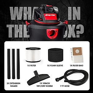 Shop-Vac 5 Gallon 3.5 Peak HP Wet/Dry Vacuum, Portable Heavy-Duty Shop Vacuum 3 in 1 Function with Attachments for House, Garage & Workshop, 71-5760588