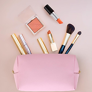 HAOGUAGUA Makeup Bag Pouch Purse Organizer Waterproof Travel Cosmetic Organizer for Women Medium Size (Pink)